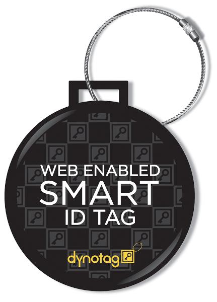 Dynotag Deluxe Steel Luggage Tag - Classic Black