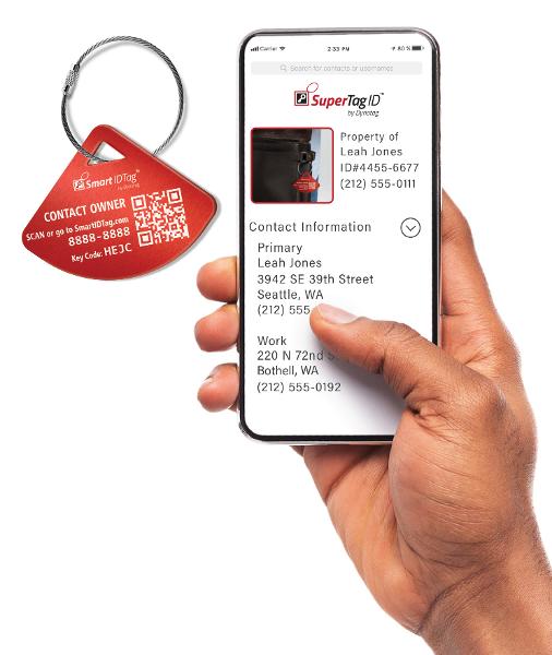 Express SmartTag with Steel Loop - Ruby Red